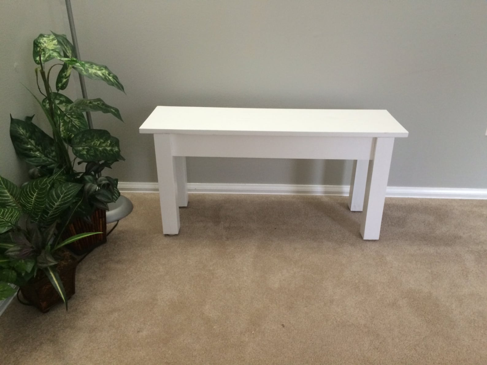 White Farmhouse Bench / Dinning Bench / Entry Bench - Etsy