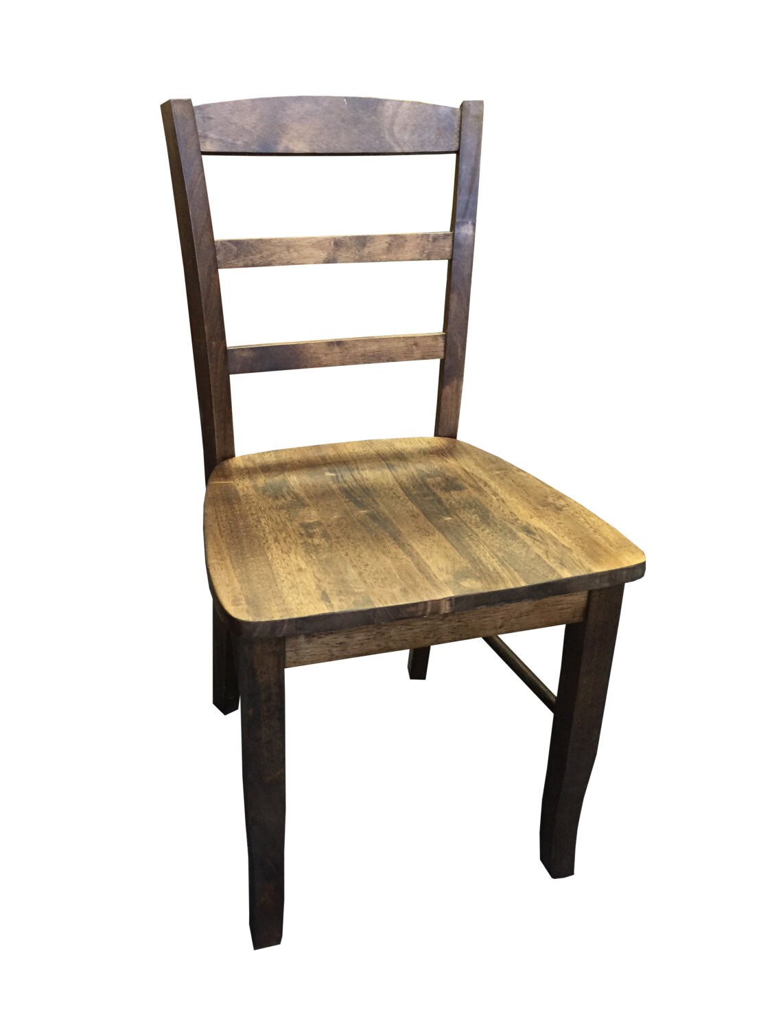Rustic Walnut Ladder Back Farmhouse Chair - Etsy