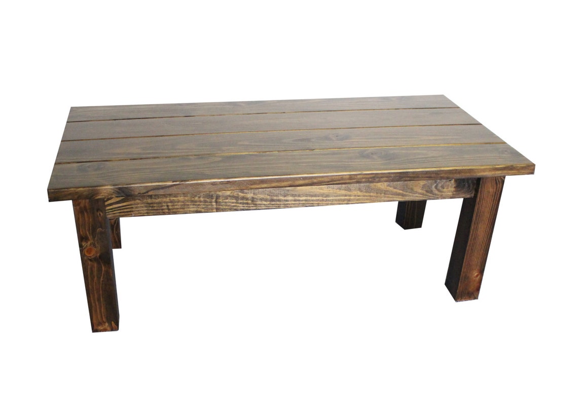 Rustic Coffee Table Farmhouse Coffee Table Solid Wood - Etsy