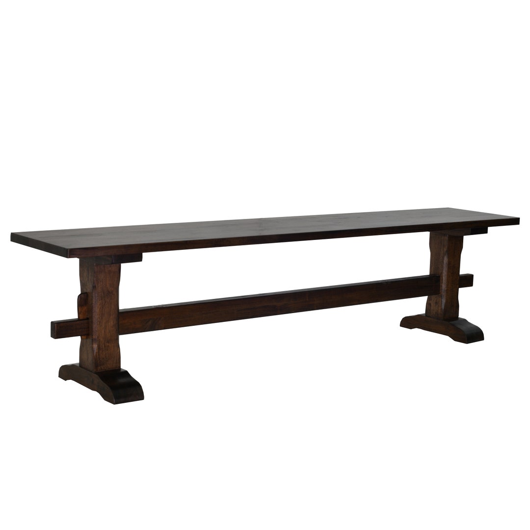 Trestle Bench / Pedestal Bench / Rustic Bench - Etsy