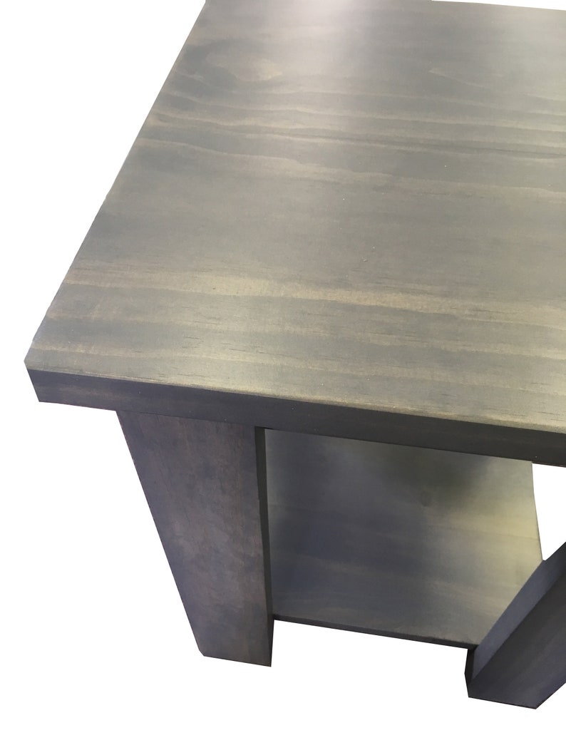Driftwood Grey Side Table or End Table With Storage Shelf - Etsy