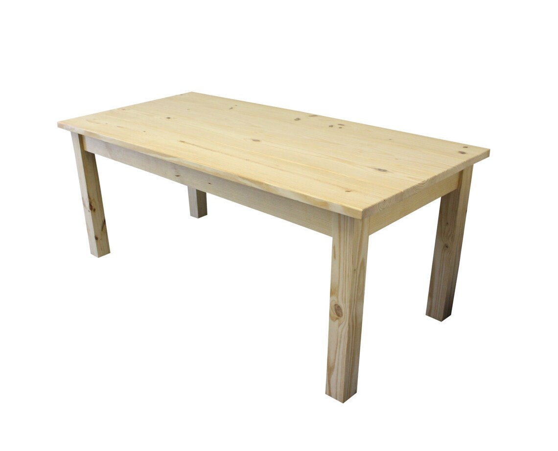 Unfinished Farmhouse Kitchen Table / Unfinished Dining Table - Etsy