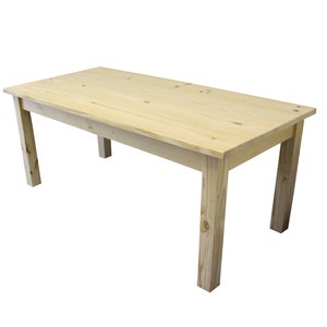 Unfinished Farmhouse Kitchen Table / Unfinished Dining Table - Etsy