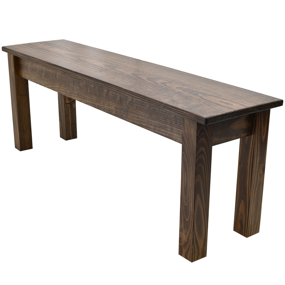 Lancaster Harvest Farmhouse Bench Rustic Solid Wood Bench - Etsy