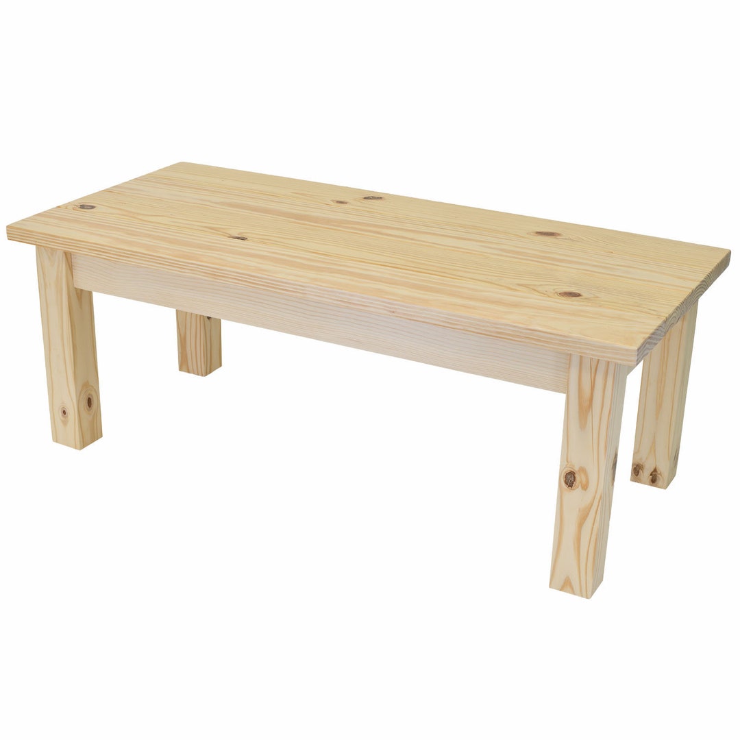 Pine Wood Coffee Table, Farmhouse Coffee Table, Solid Wood - Etsy