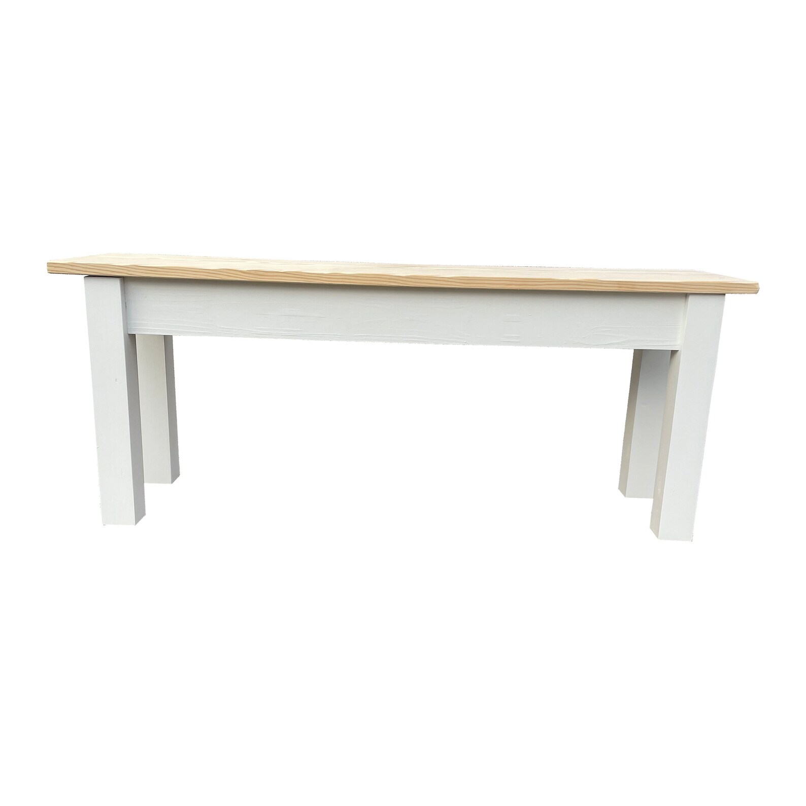 Nantucket Farmhouse Bench Rustic Solid Wood Bench - Etsy