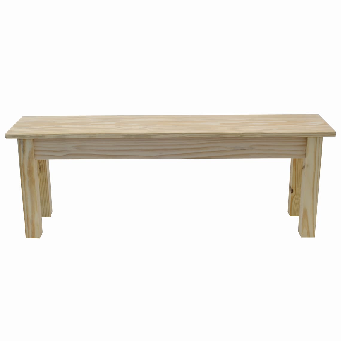 Unfinished Farmhouse Bench, Rustic Solid Wood Bench - Etsy