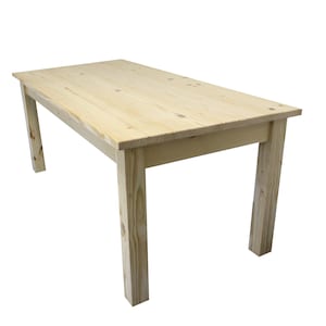 Unfinished Farmhouse Kitchen Table / Unfinished Dining Table - Etsy