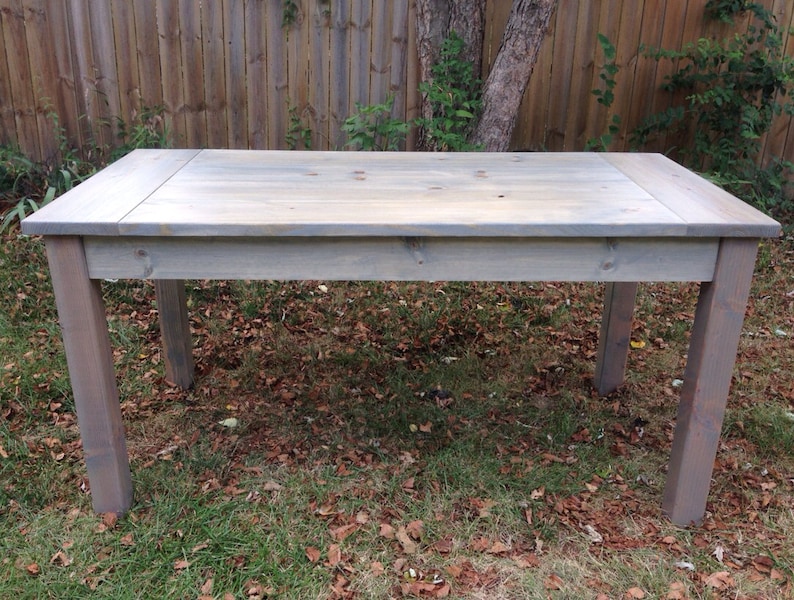 Chatham Farmhouse Harvest Table, Rustic Solid Wood Table, Driftwood ...