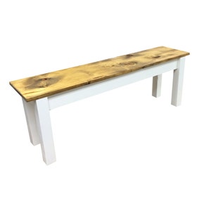 Barnwood Bench-white / Rustic Bench / Farmhouse Bench / Reclaimed Wood ...