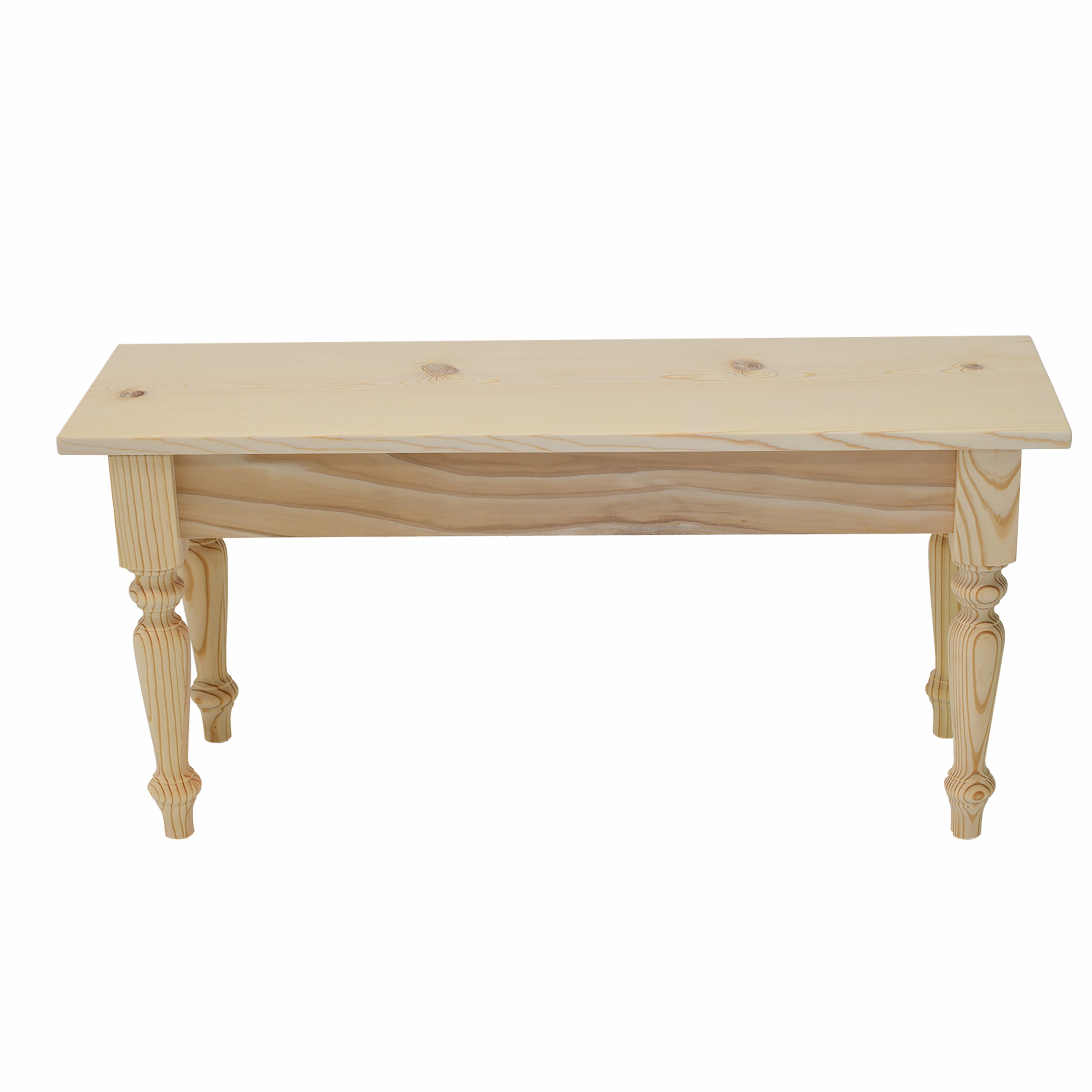 Unfinished Turned Leg Bench - Etsy