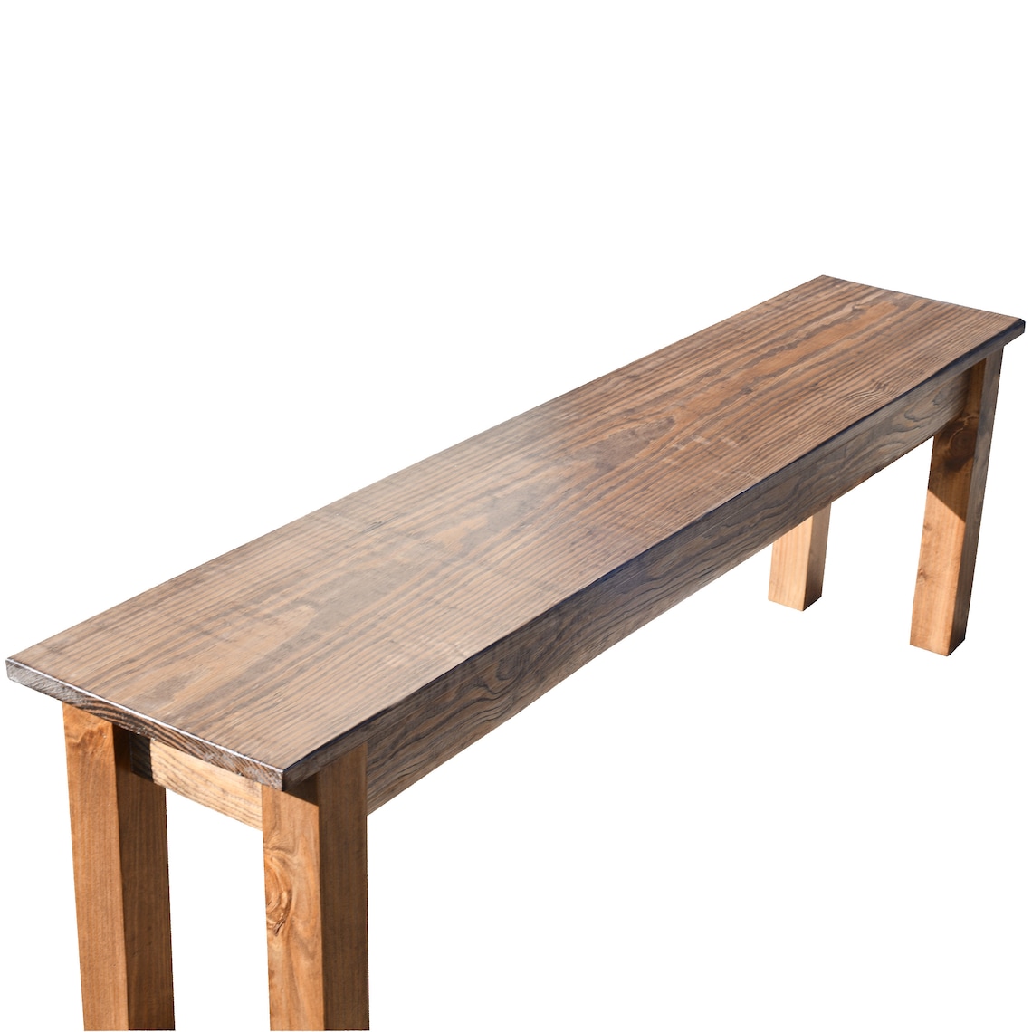 Lancaster Harvest Farmhouse Bench Rustic Solid Wood Bench - Etsy