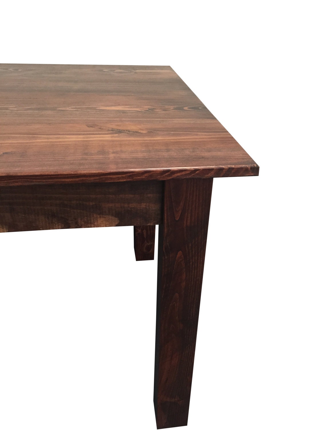 Smooth Top Farmhouse Table (mahogany Finish) - Etsy