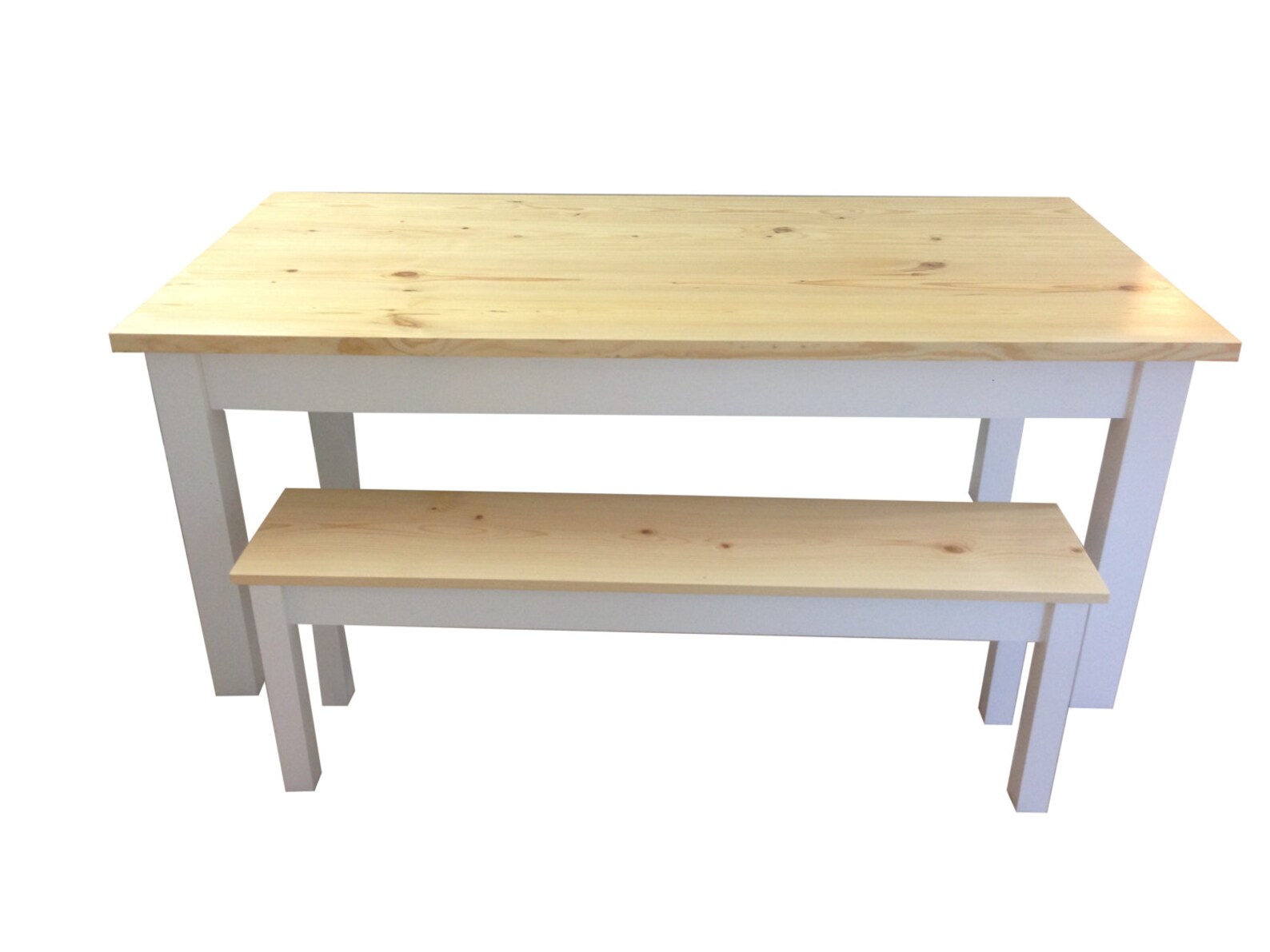 Nantucket Farmhouse Table With Natural Top - Etsy