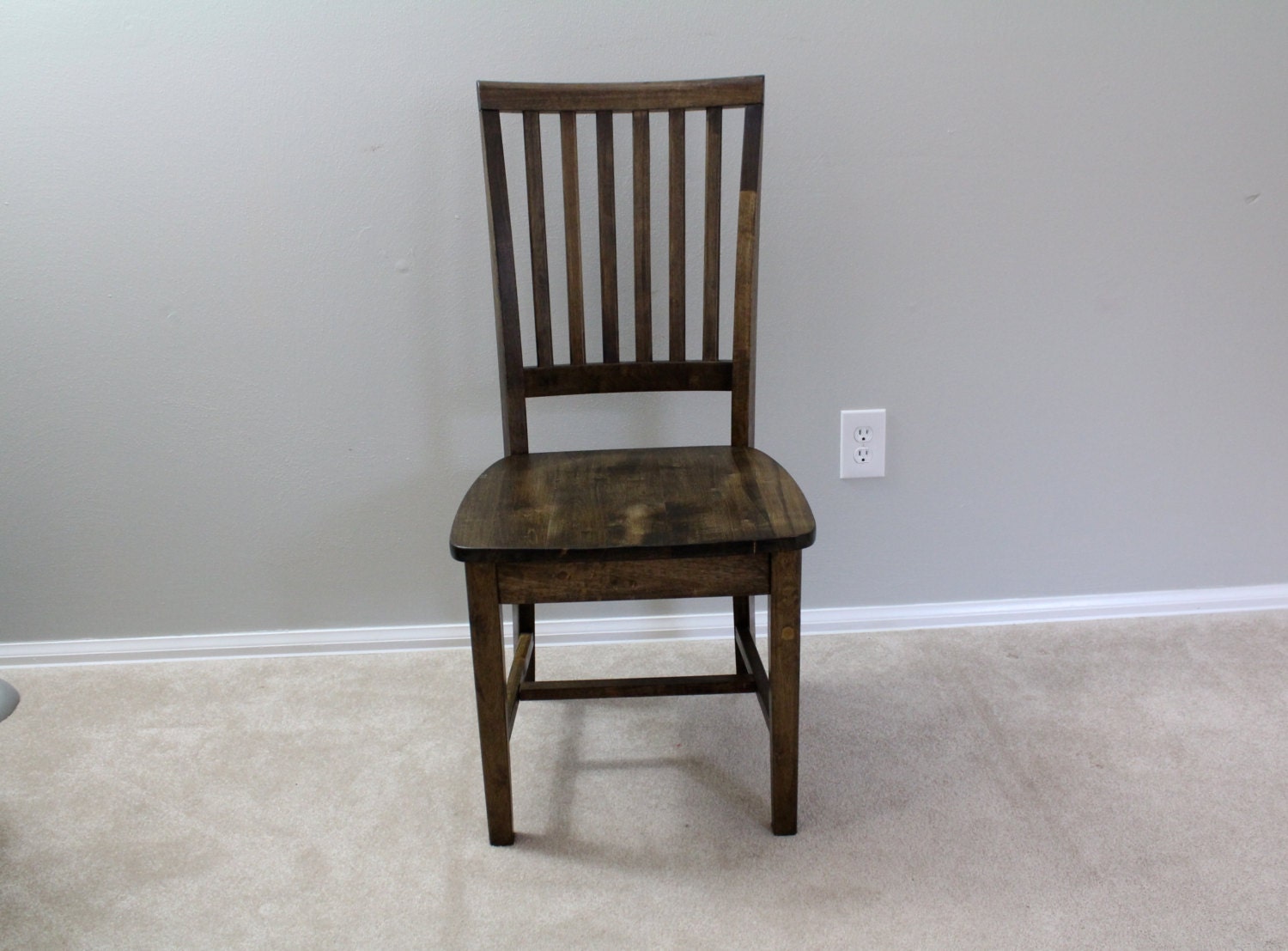 Rustic Walnut Farmhouse Chair - Etsy