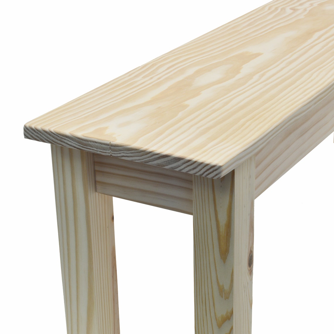 Unfinished Farmhouse Bench Rustic Solid Wood Bench - Etsy