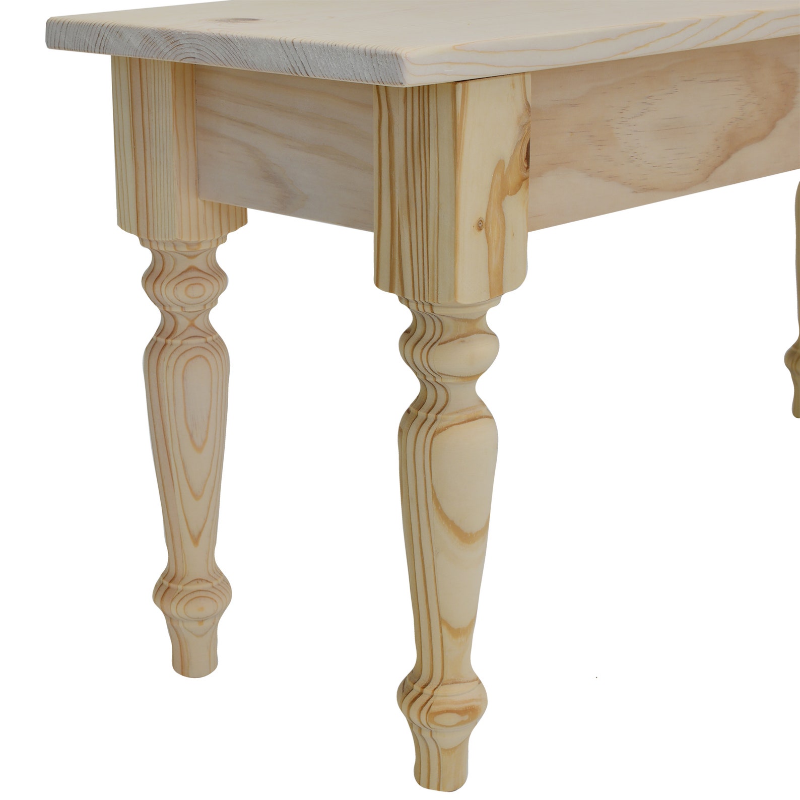 Unfinished Turned Leg Bench - Etsy
