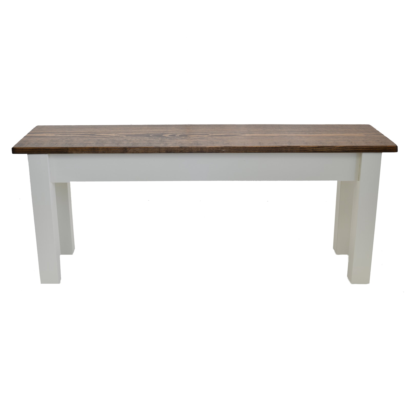 Olmsted / Farmhouse Bench, Rustic Solid Wood Bench, Light Walnut and ...
