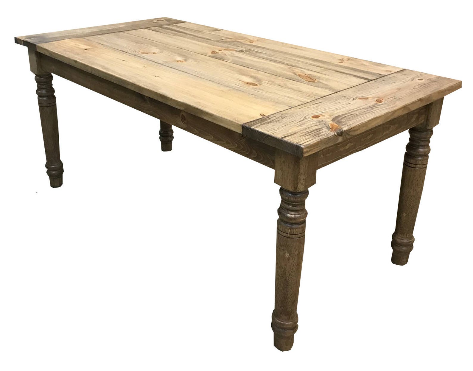 Light Walnut English Farm Table / Rustic Table / Farm Table With Thick ...