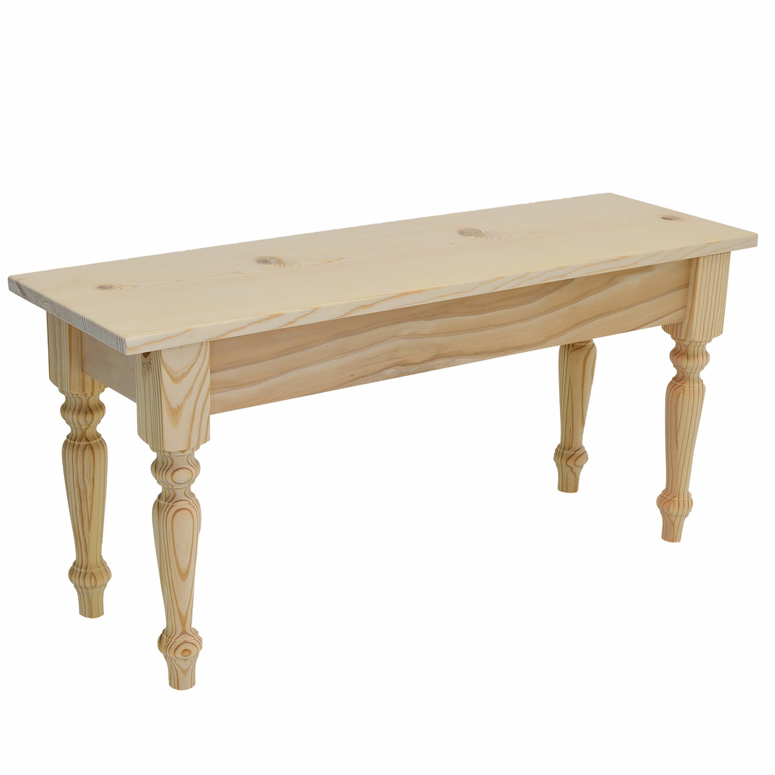 Unfinished Turned Leg Bench - Etsy