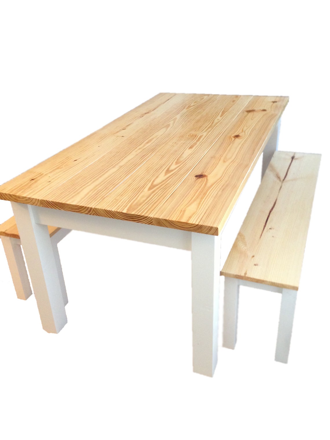 Nantucket Farmhouse Table With Natural Top - Etsy