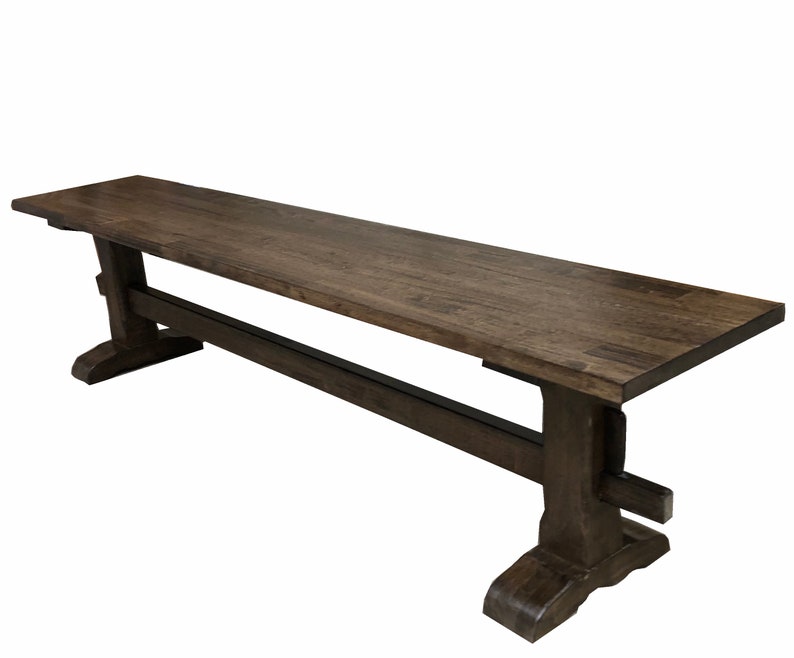 Trestle Bench / Pedestal Bench / Rustic Bench - Etsy