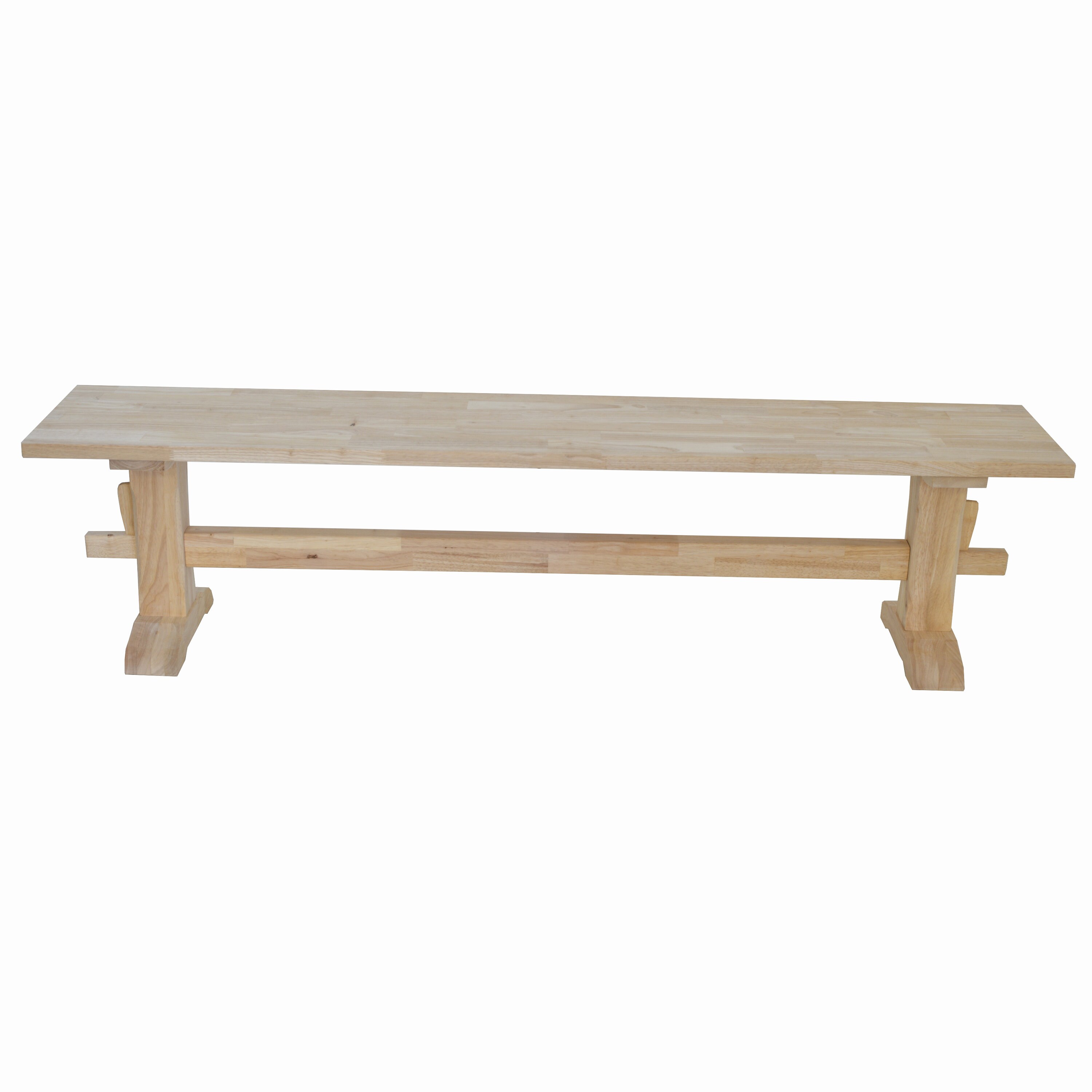 Unfinished Trestle Bench Pedestal Bench Rustic Bench Etsy