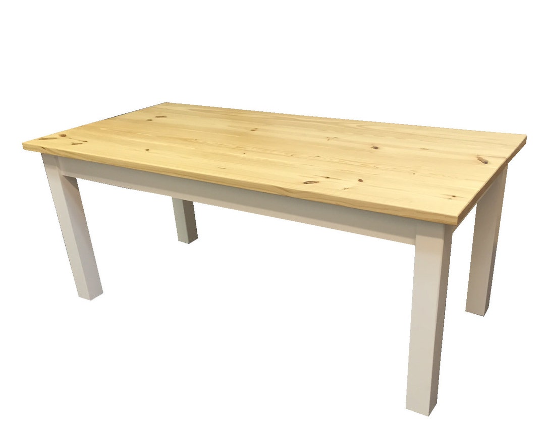 Nantucket Farmhouse Table With Natural Top - Etsy