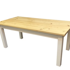 Nantucket Farmhouse Table With Natural Top - Etsy