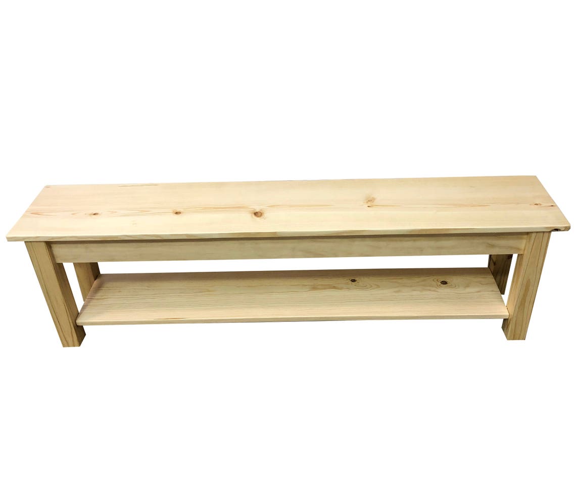 Pine Wood Storage Shelf Bench/ Shoe Rack / Farmhouse Country - Etsy