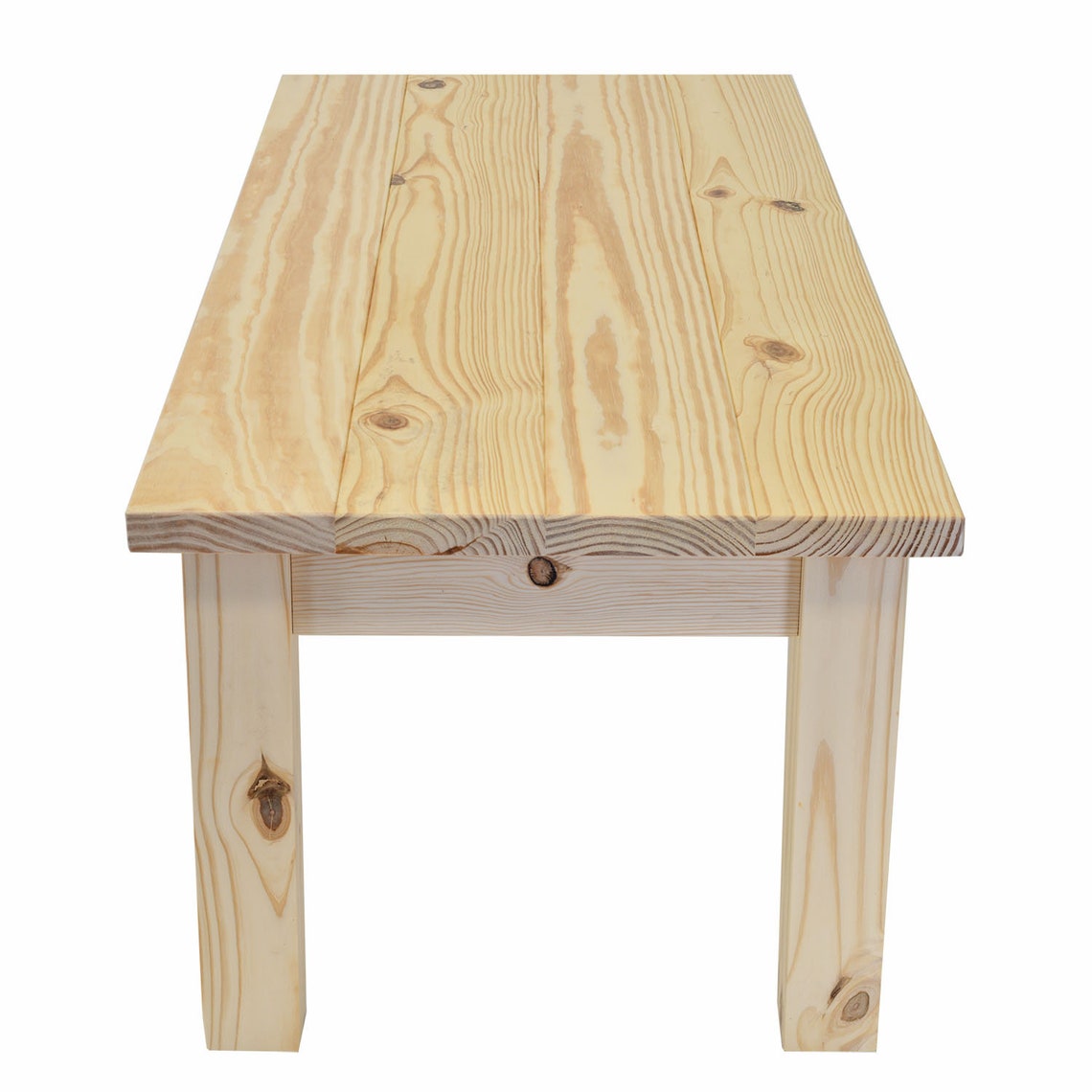 Pine Wood Coffee Table Farmhouse Coffee Table Solid Wood | Etsy