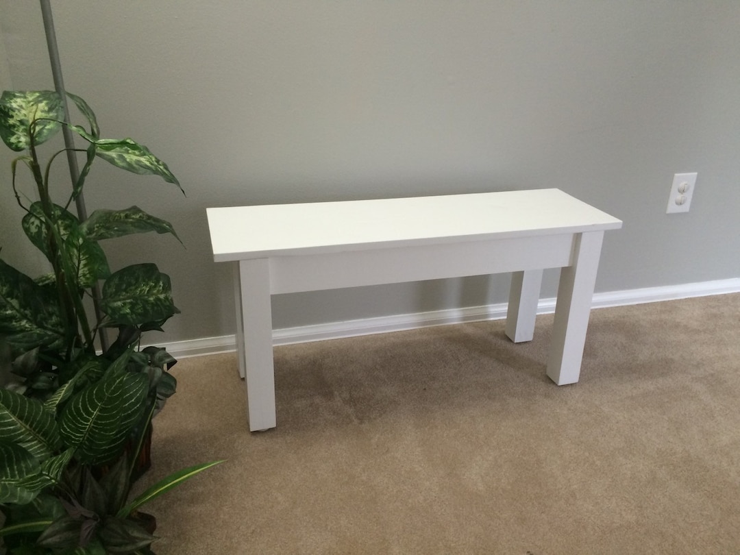 White Farmhouse Bench / Dinning Bench / Entry Bench - Etsy
