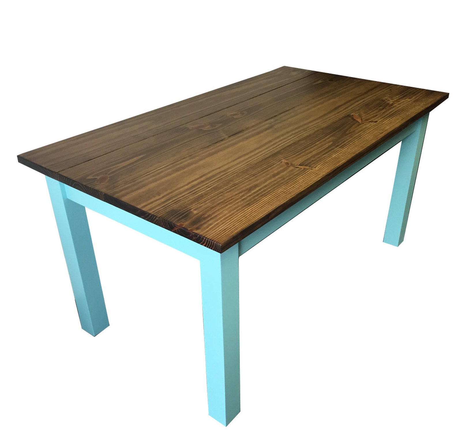 Vintage Blue Farmhouse Table - Etsy