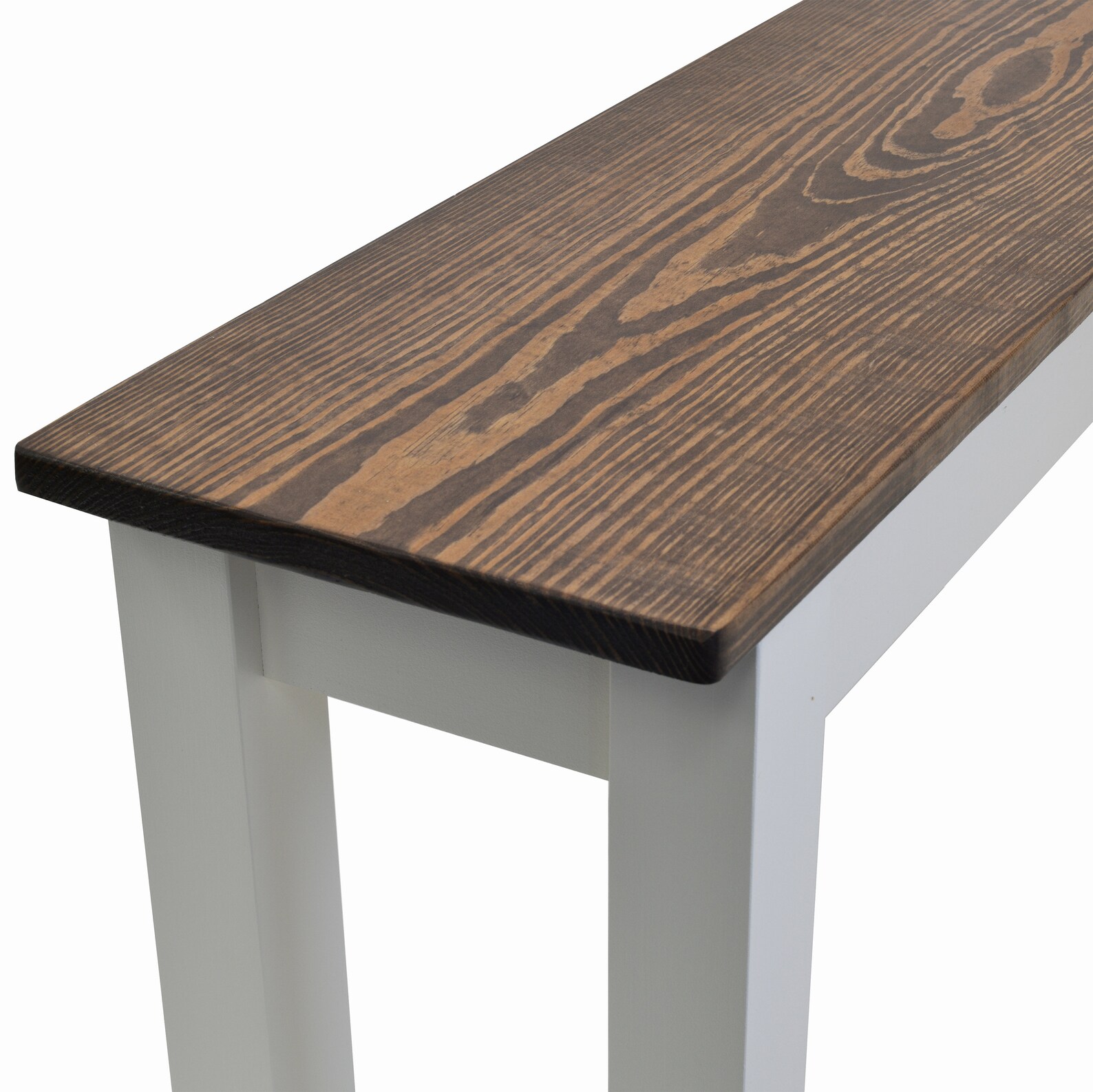Olmsted / Farmhouse Bench, Rustic Solid Wood Bench, Light Walnut and ...