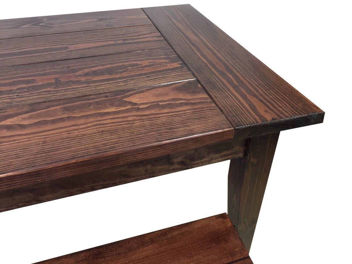Red Mahogany Farmhouse Table / Farm Table / Harvest Table / Rustic ...