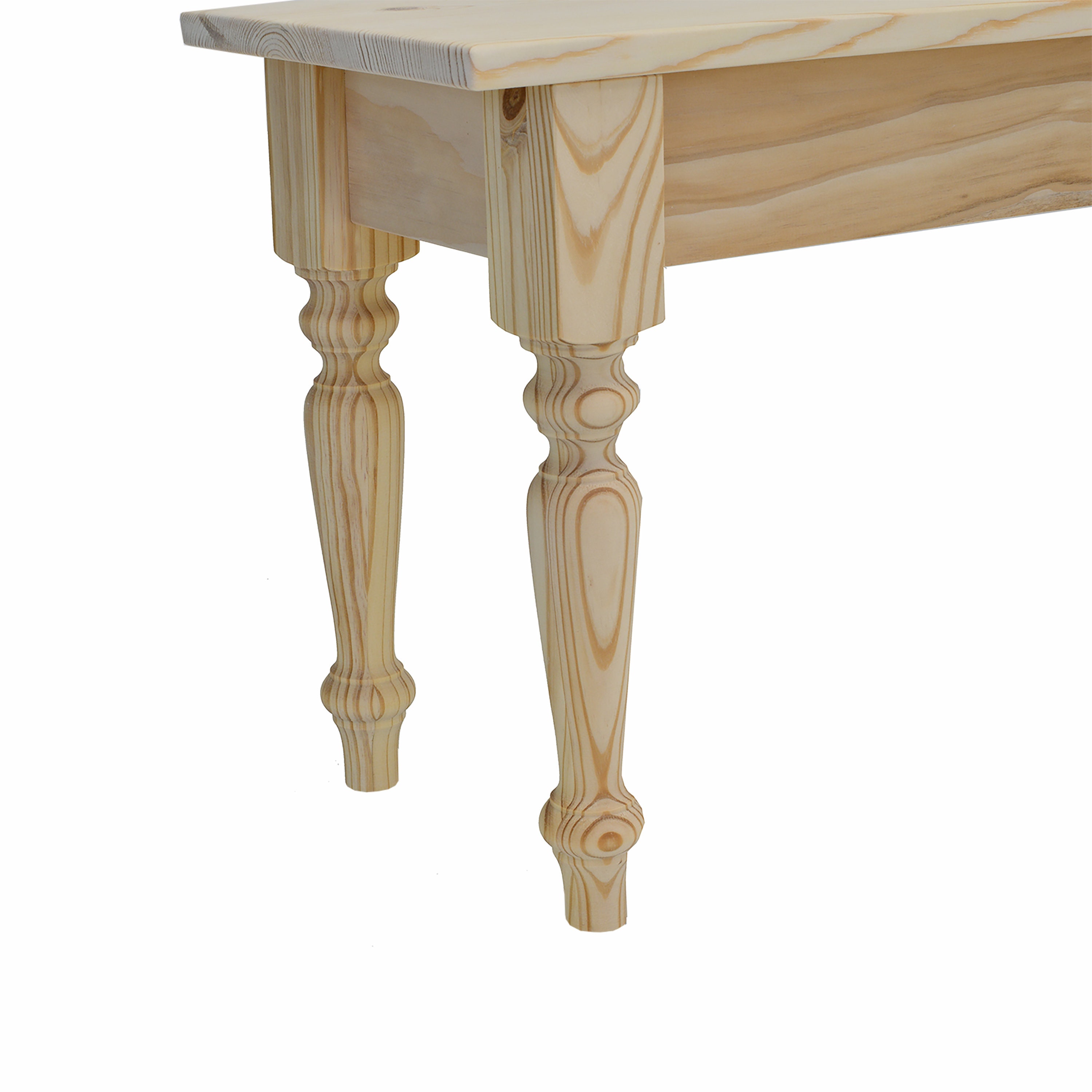 Unfinished Turned Leg Bench - Etsy