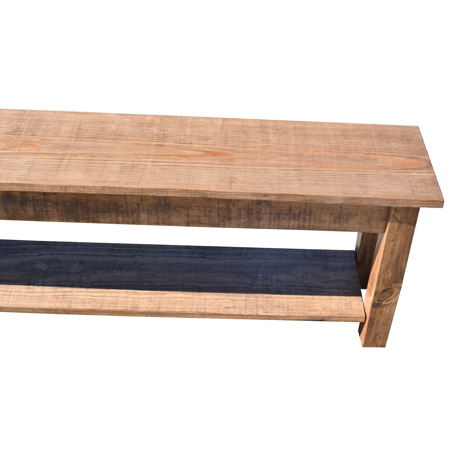 Lancaster Harvest Bench With Shelf - Etsy