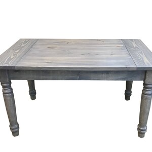 English Farmhouse Table With Thick Turned Round Legs / Farm Table ...