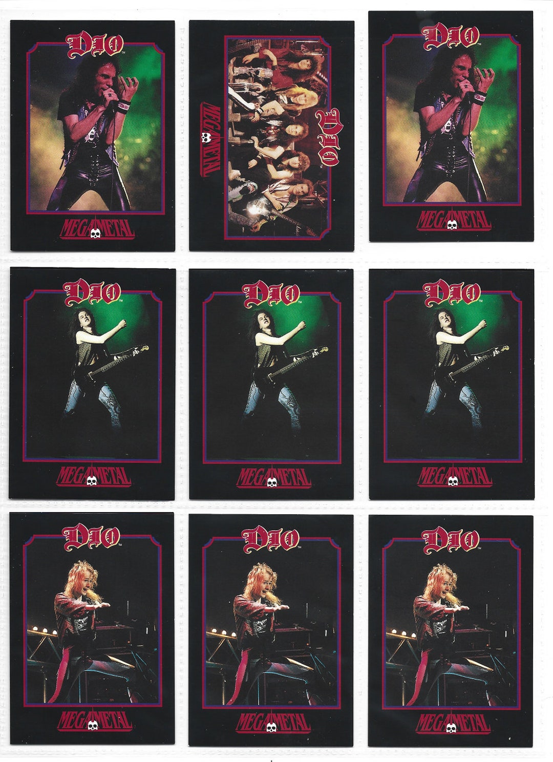 DIO Collector Cards 1991 Megametal. Ronnie James Dio Jens Johansson - Etsy