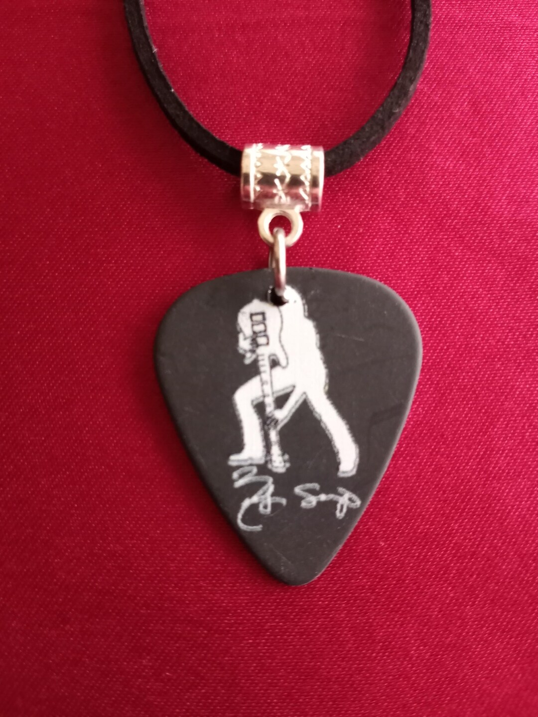 Rudy Sarzo Guitar Pick Custom Craft Necklace Heavy Metal Charm Necklace ...