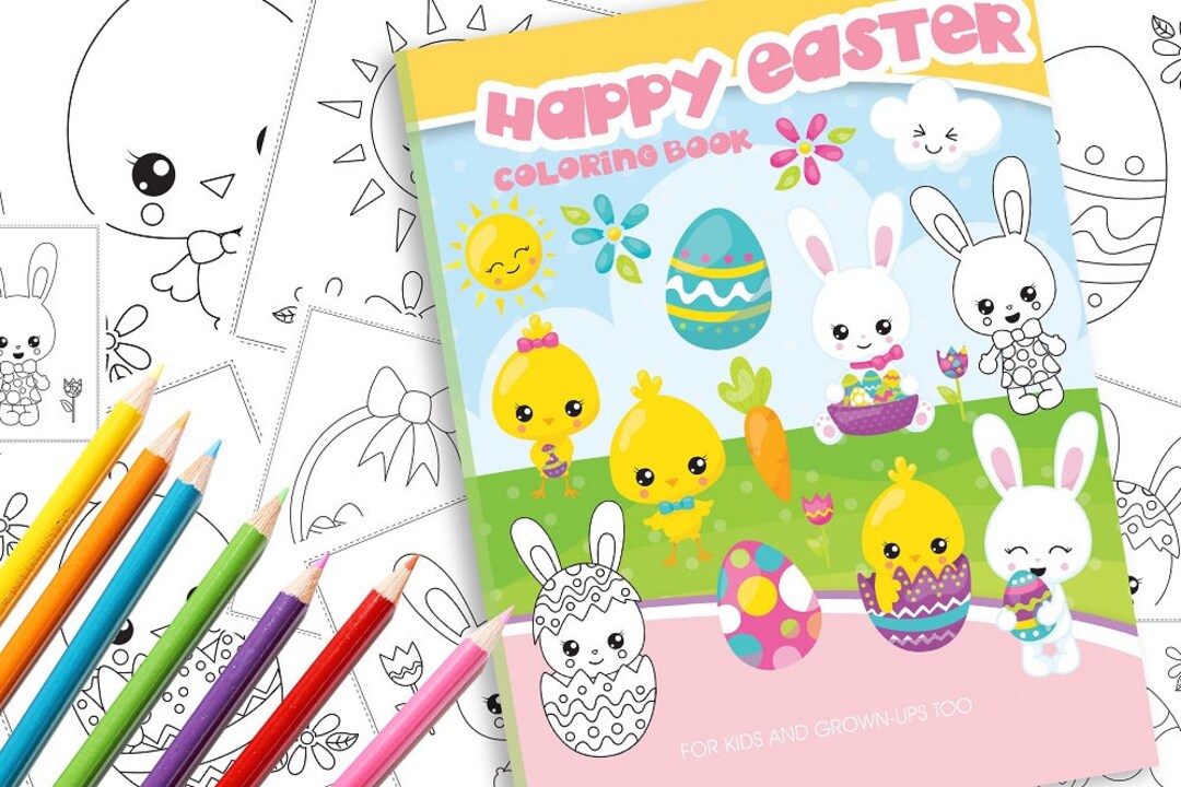 Easter Coloring Pages Coloring Book Colouring PDF - Instant Download - Etsy