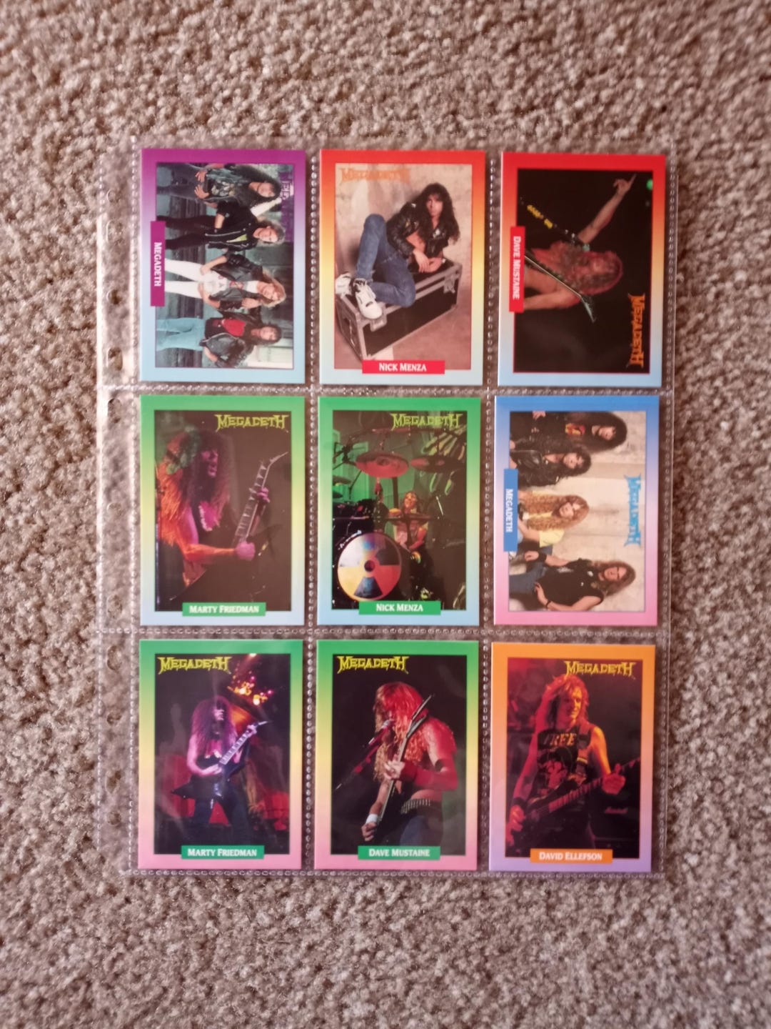 MEGADETH Collector Cards. Rockcards Series One 1991. Set of 9 Cards! - Etsy
