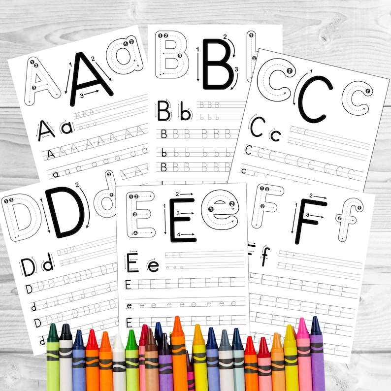 ABC Trace and Color Alphabet Coloring Pages Printable Digital PDF ...