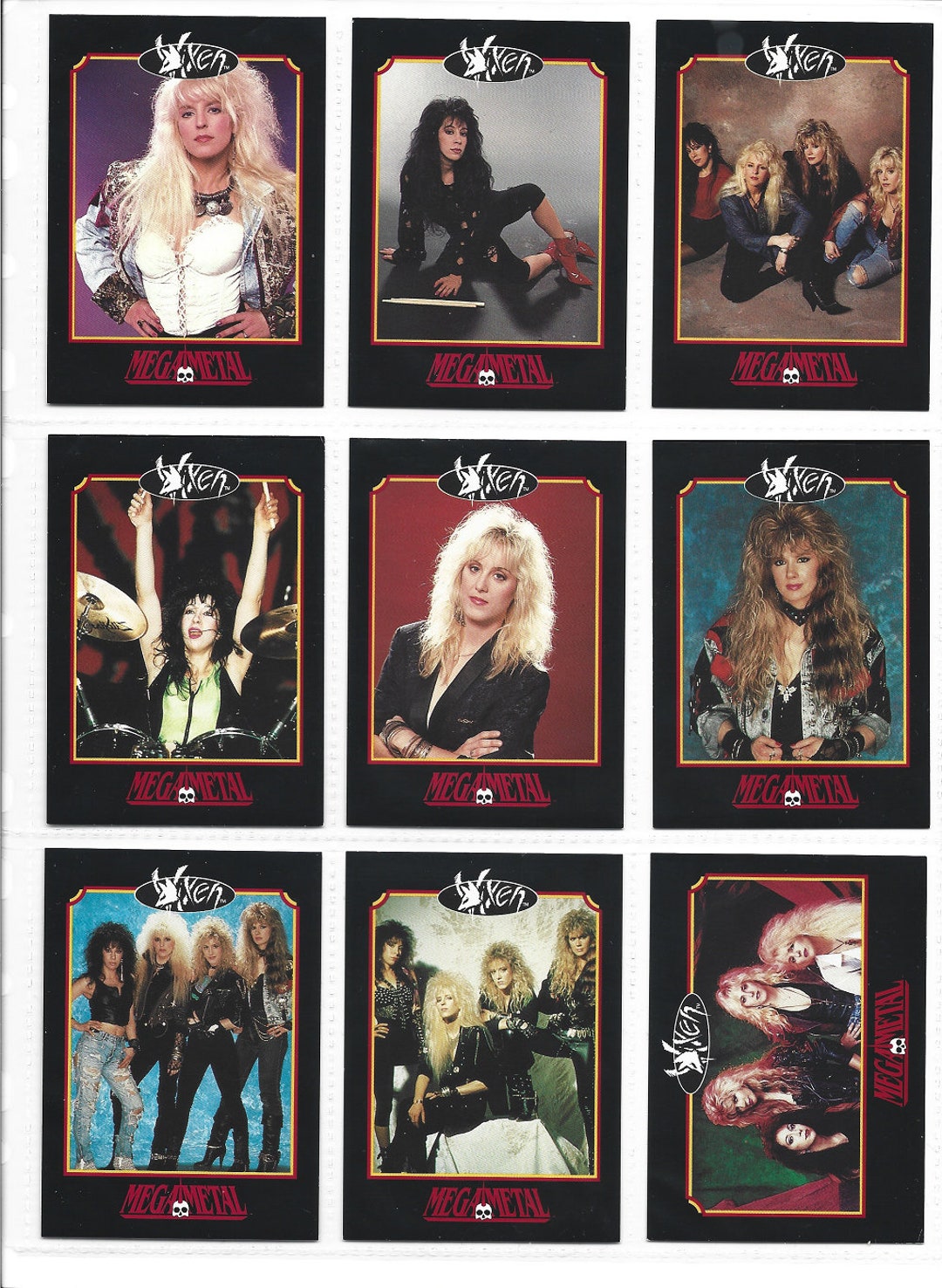 VIXEN Collector Cards 1991 Megametal. Jan Kuehnemund Roxy Petrucci ...