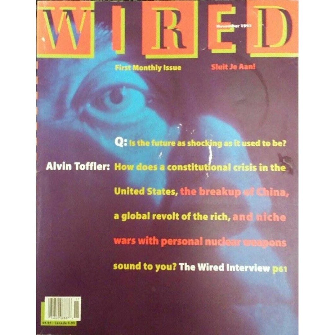 WIRED Magazine Early Computing 90s Technology Culture Magazine Alvin ...