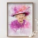 Queen Elizabeth II Framed Print Portrait,, British Queen Framed Print ...