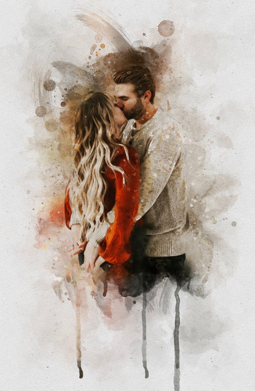 Custom Portrait From Photo,,personalized Gift for Her, Anniversary Gift ...