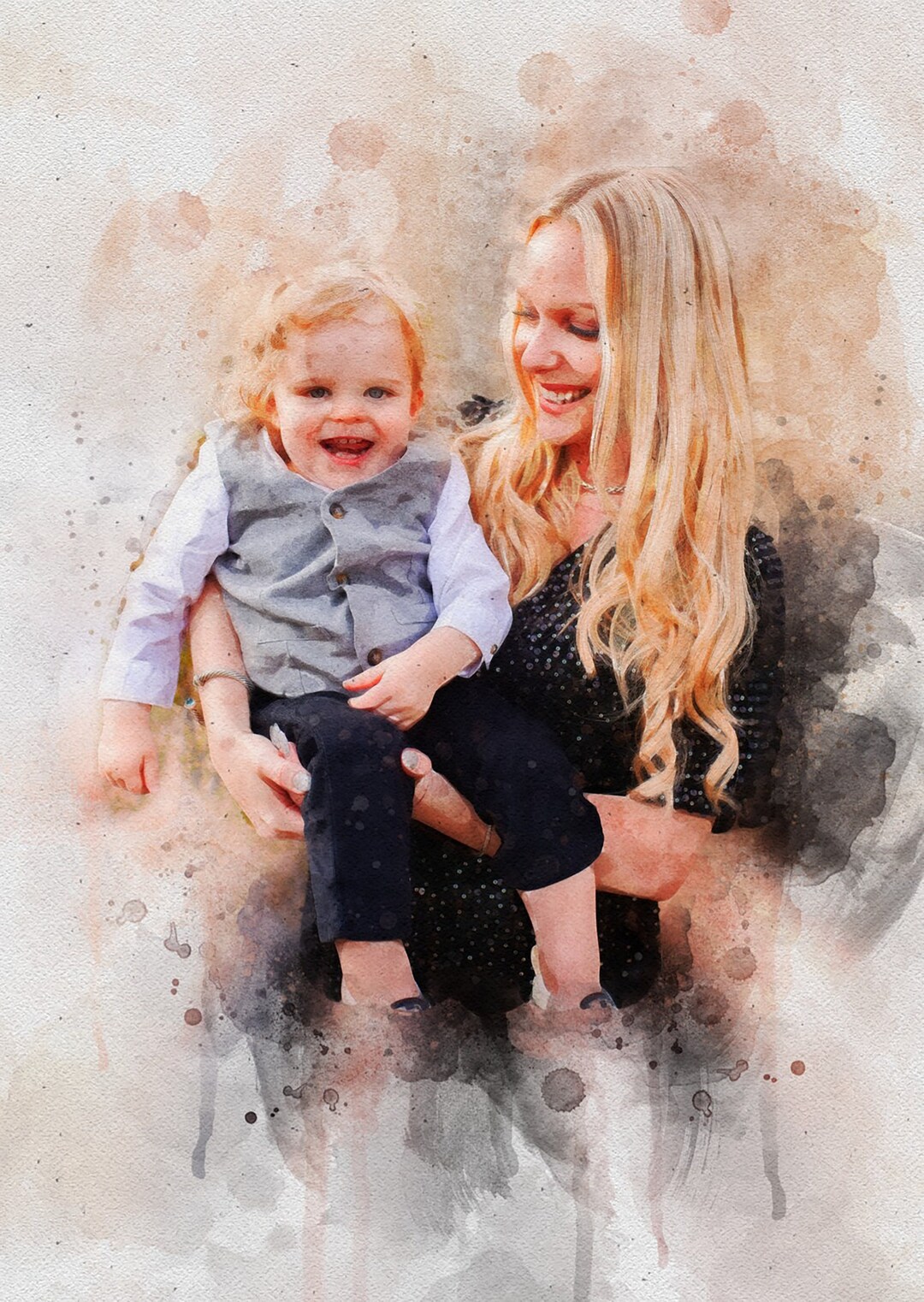Personalised Art for Sister Auntie Mum Daughter,, Family Illustration ...