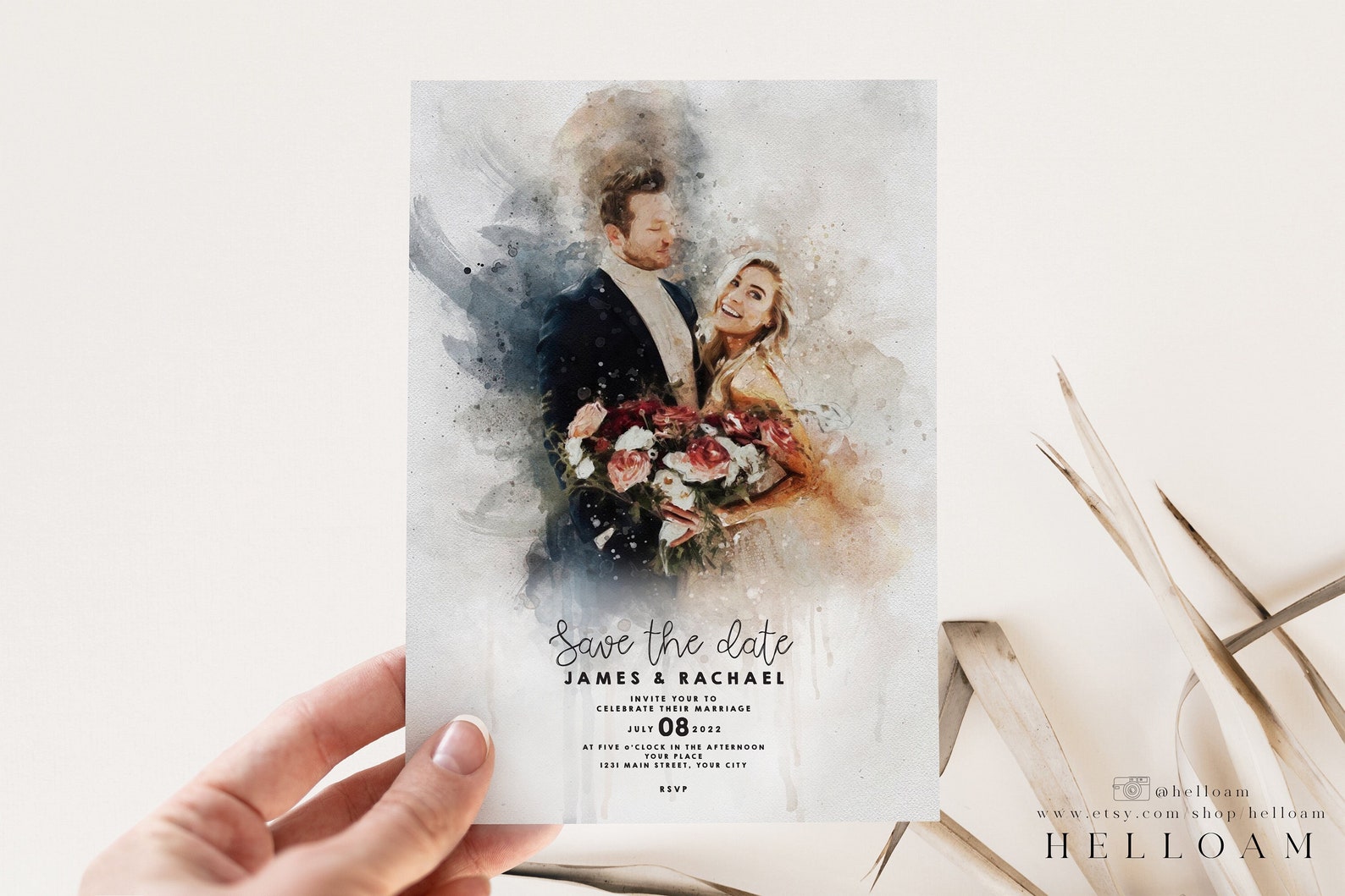 Modern Save the Date Template Modern Save Our Date Black and - Etsy