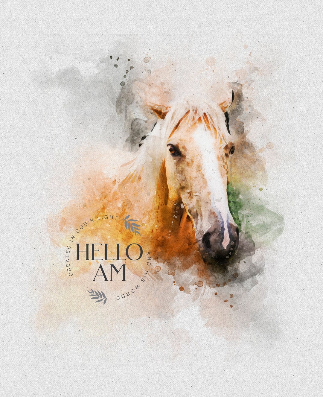 Custom Horse Watercolour,, Custom Drawing Horse Portrait From Photo ...